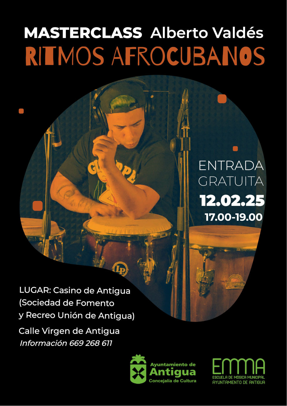 Una masterclass gratuita de Ritmos Afrocubanos llega a Antigua de la ...